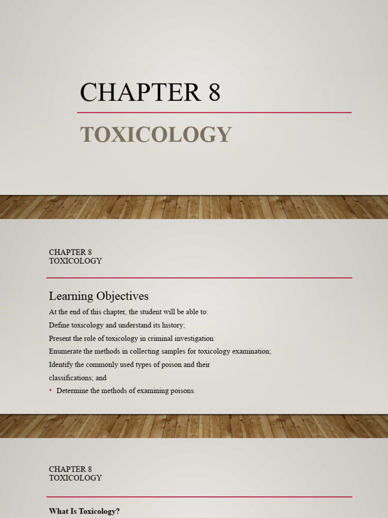 Group-8-Chapter-8-Toxicology 3 | Download Free PDF | Poison | Toxicology