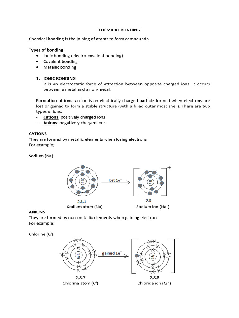 Chemical Bonding | Download Free PDF | Ion | Chemical Bond
