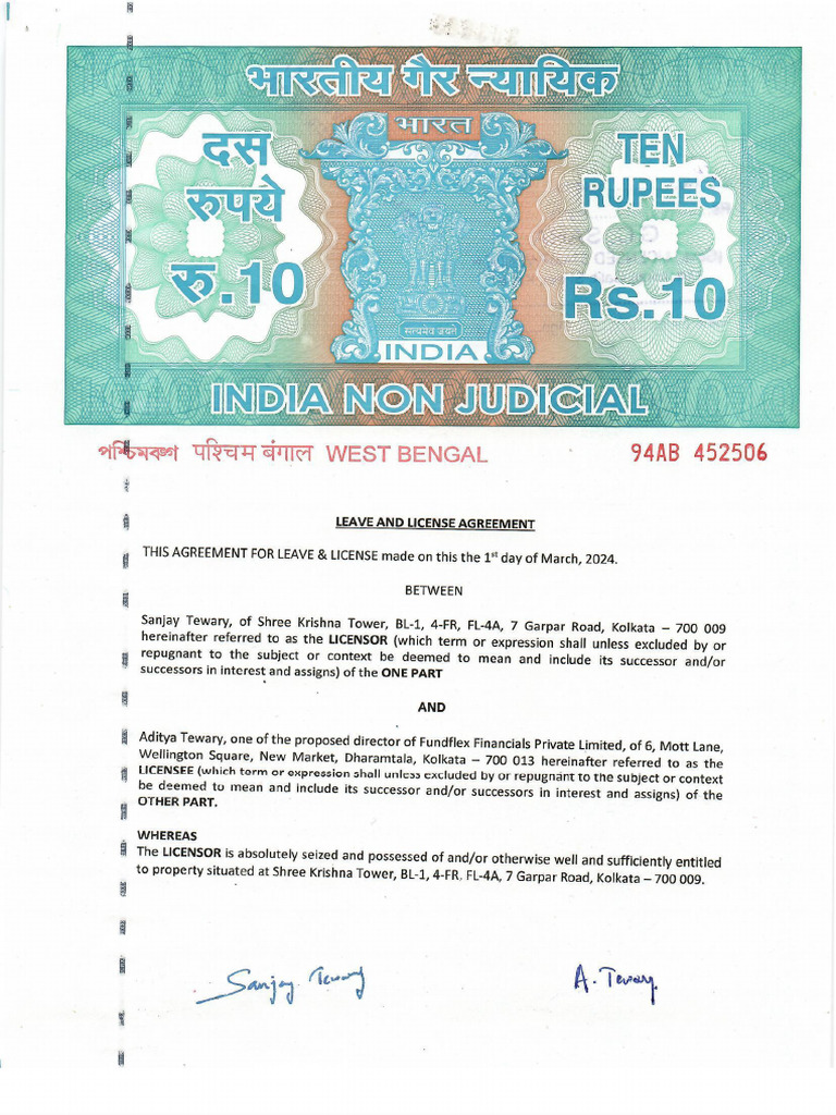 Rent Agreement With Noc | PDF