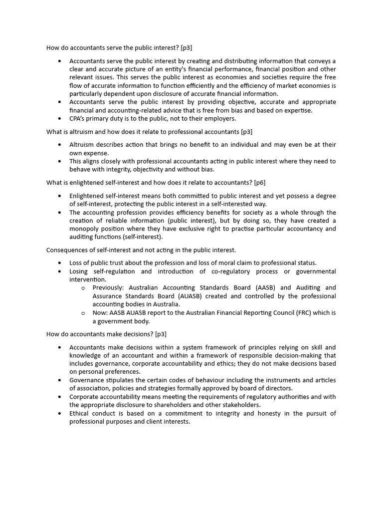 EG notes | PDF | Governance | Accounting