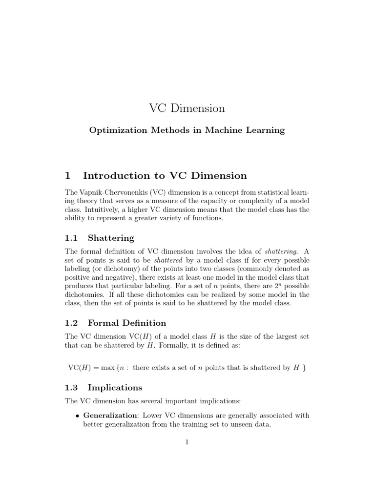 VC Dimension | PDF | Applied Mathematics | Artificial Intelligence