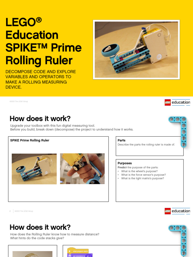 Spike Prime Rollingruler Activity Brief | PDF | Mathematics | Applied ...