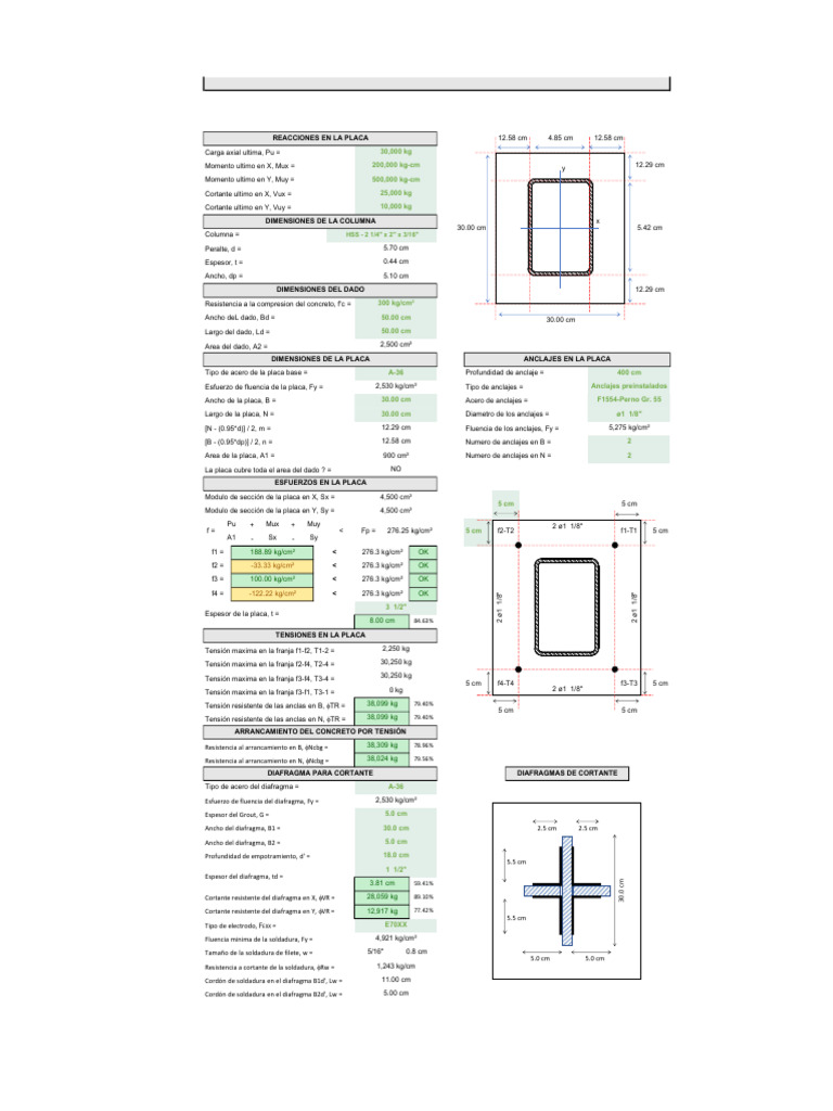 Calculo Estructural Columna de Acero | PDF