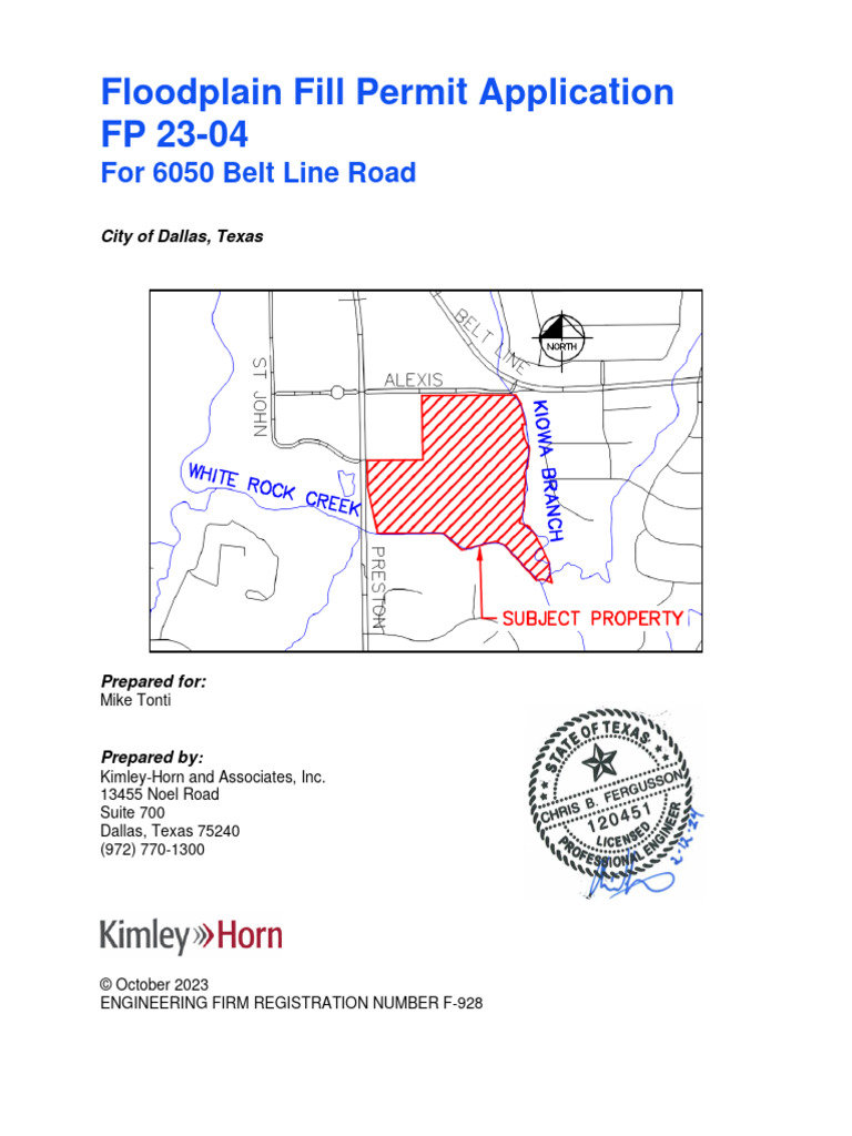 FP23-04 Floodplain Fill Permit Application Amended Sealed | PDF ...