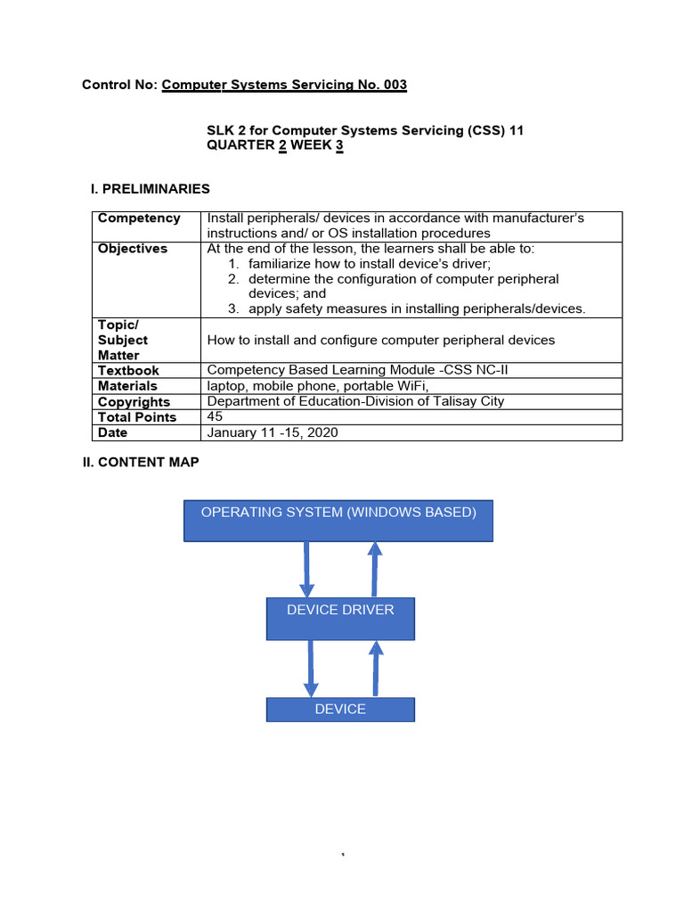CSS-11 Q2 Wk3 4 Beniga | PDF | Computer Hardware | Operating System