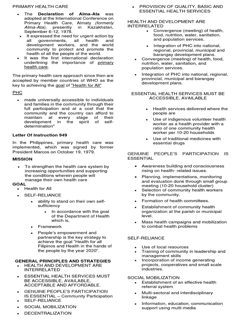 Primary Health Care | PDF | Health Care | Social Programs