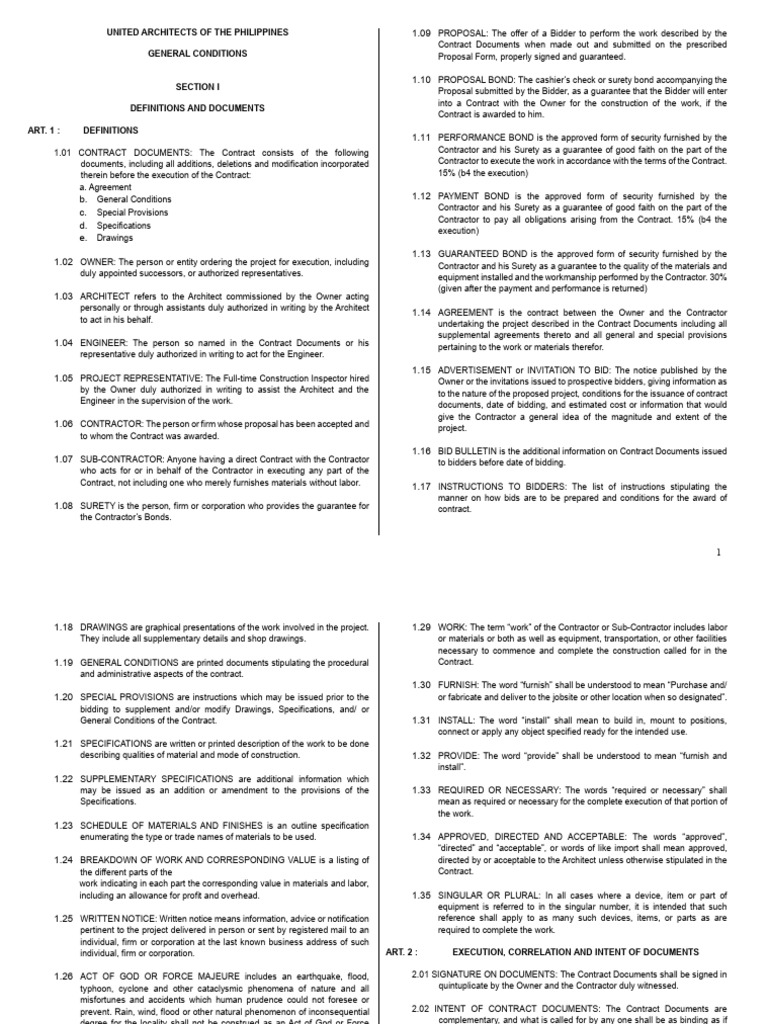 Uap Doc 301 General Conditions | PDF | Specification (Technical ...