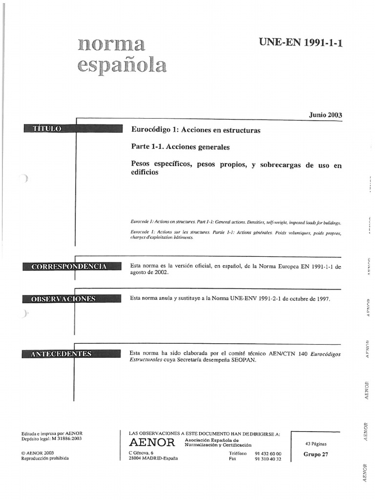 Une-En 1991-1-1 | PDF