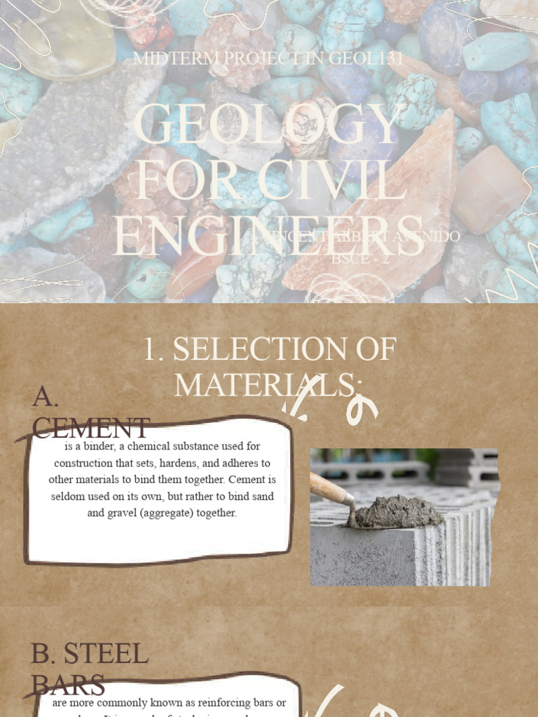 Geol131 Midterm Project Avenido | PDF | Minerals | Concrete