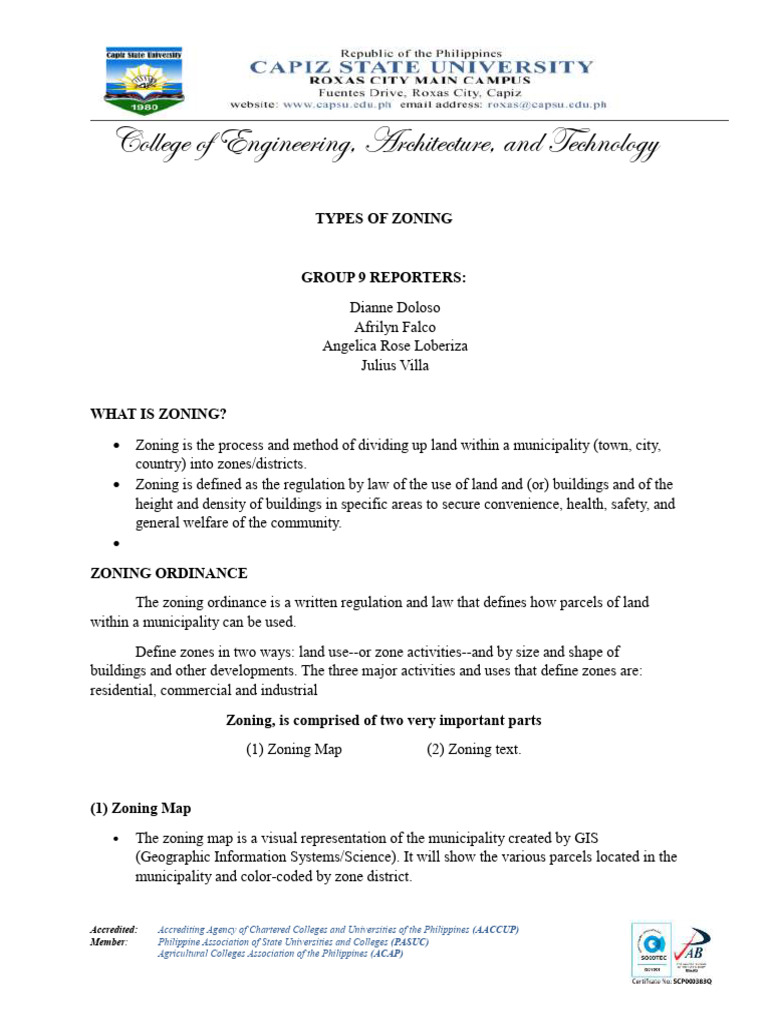 PLANNING-HANDOUTS-1 | PDF | Zoning | Urban Planning