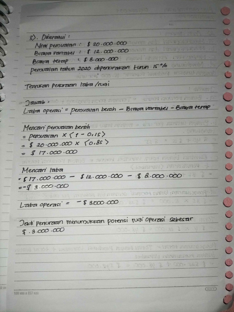 JAWABAN SOAL NO 3_Ayu Nurhafizah_Akuntansi Biaya_Pert 2 | PDF