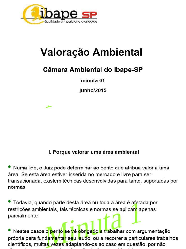 Valoracao Ambiental | Download grátis PDF | Ambiente natural | Solo
