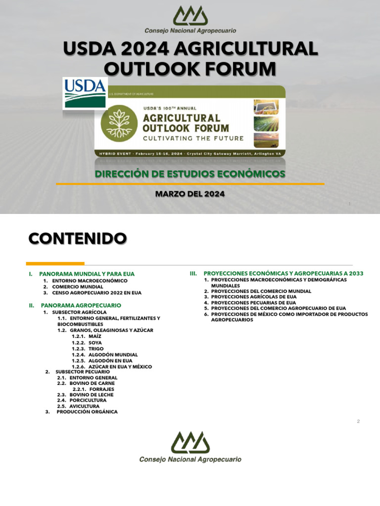 Usda 2024 Agricultural Outlook Forum Final Pdf Ucrania Agricultura