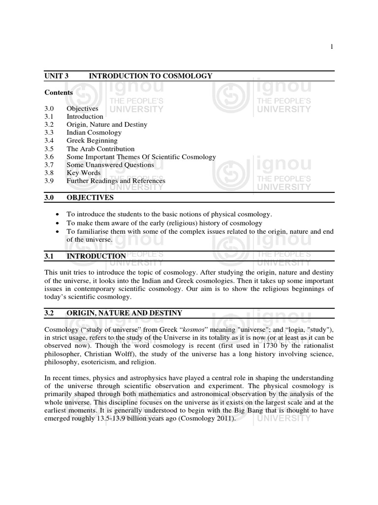 Unit 3 | PDF | Inflation (Cosmology) | Big Bang