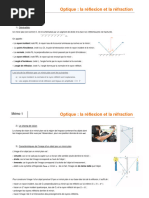 Cours Réflexion Et Réfraction de La Lumière | PDF | Réfraction | Lumière