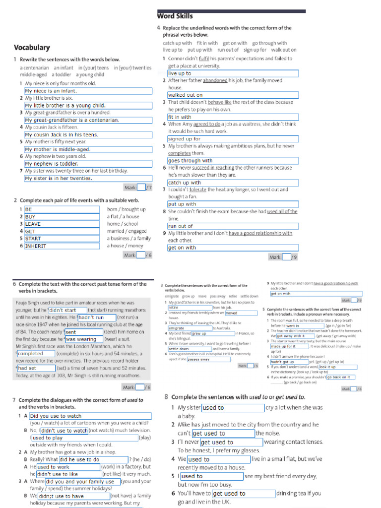 Workbook - Review Unit 1 | PDF