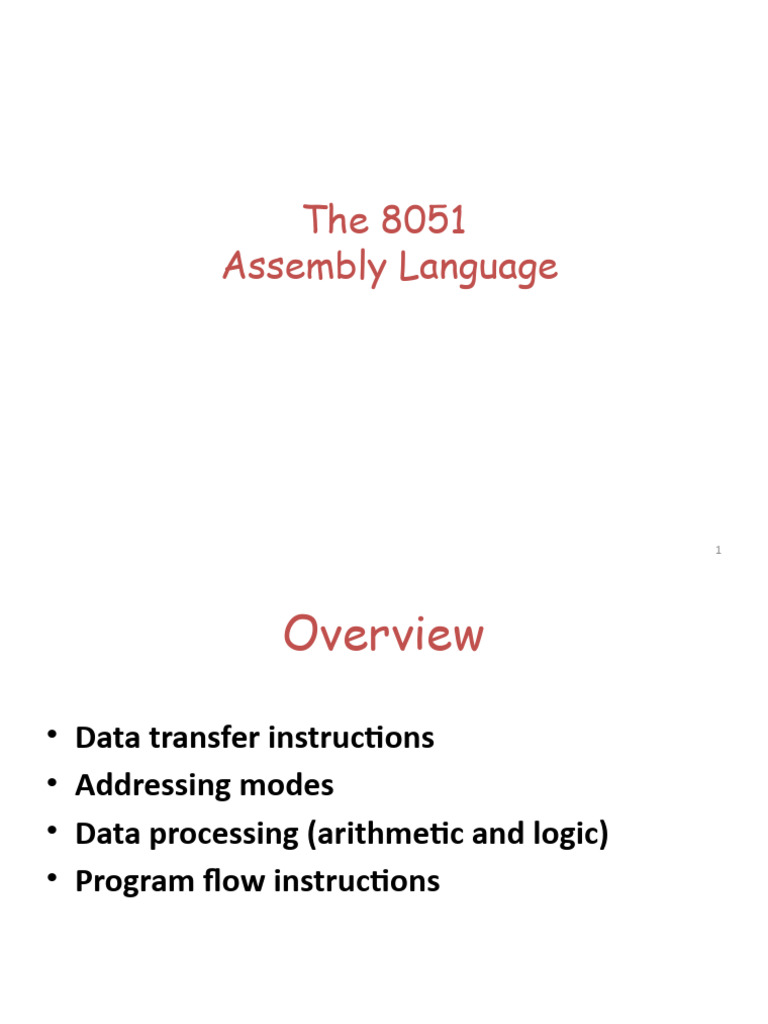 U1 - 8051 ALP Instructions | PDF | Pointer (Computer Programming) | Computer Engineering