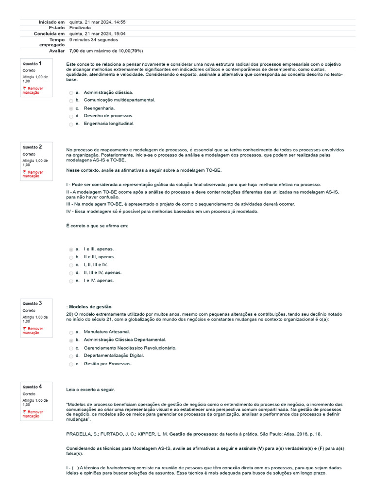Atividade 3 (A3) - Revisão Da Tentativa | PDF | Business