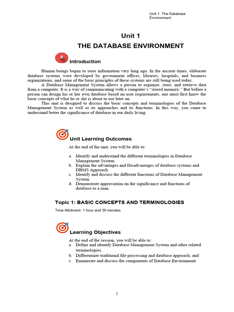 Topic-1 Im | PDF | Databases | Metadata