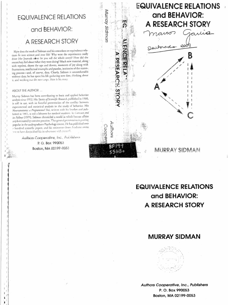 Sidman - Equivalence Relations | PDF | Reinforcement | Psychological Concepts
