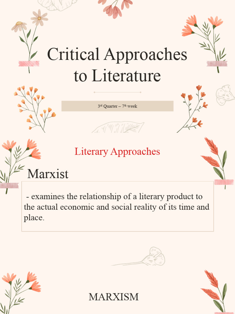 Critical Approaches To Literature | PDF