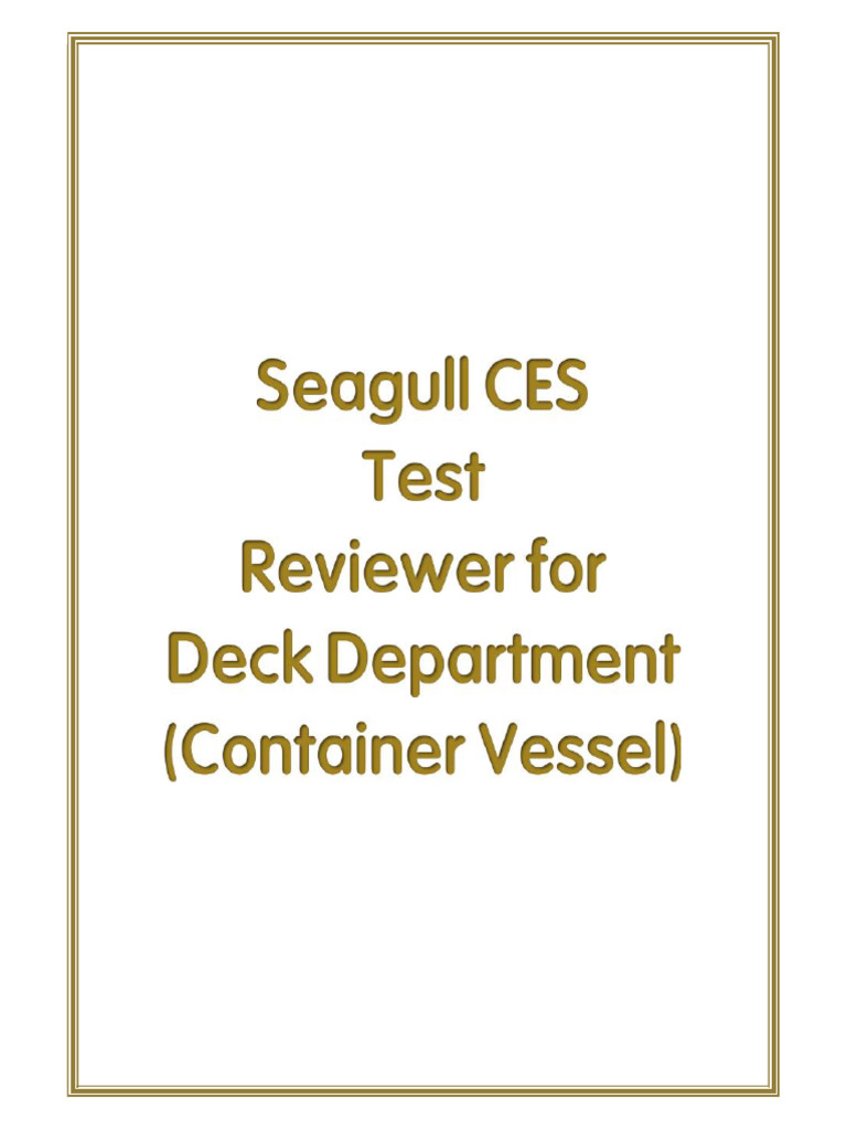 CES Test Deck - Operational Container | PDF