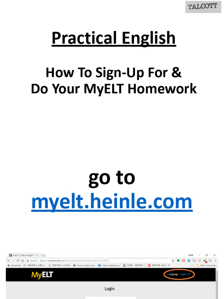 MyELT Guide Slideshow | PDF