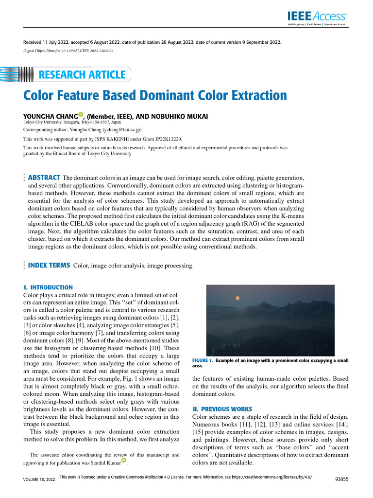 Color Feature Based Dominant Color Extraction Pdf Color Cluster Analysis
