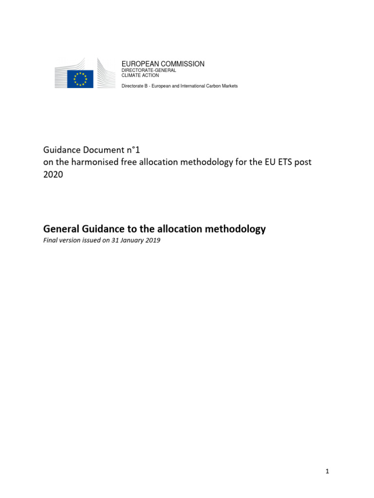 EU ETS Free Allocation Methodology Guide | PDF | Greenhouse Gas | Fuels