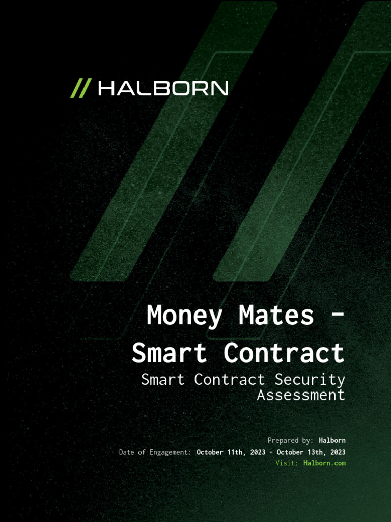 Money Mates Smart Contract Security Assessment Report Halborn Final