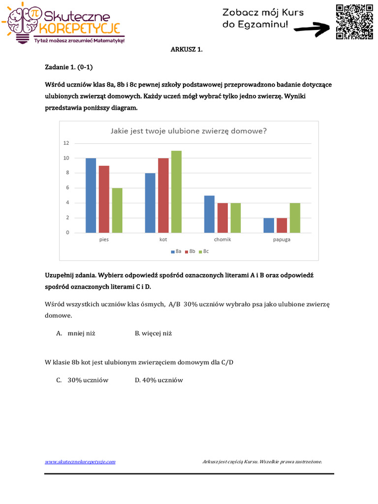 Arkusz 1 Egzamin | PDF