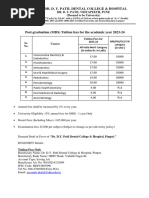 MBBS Fee Structure For Academic Year 2024 25UPDATED | PDF