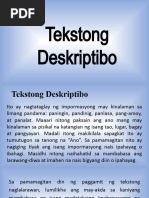 Tekstong Deskriptibo PPT | PDF