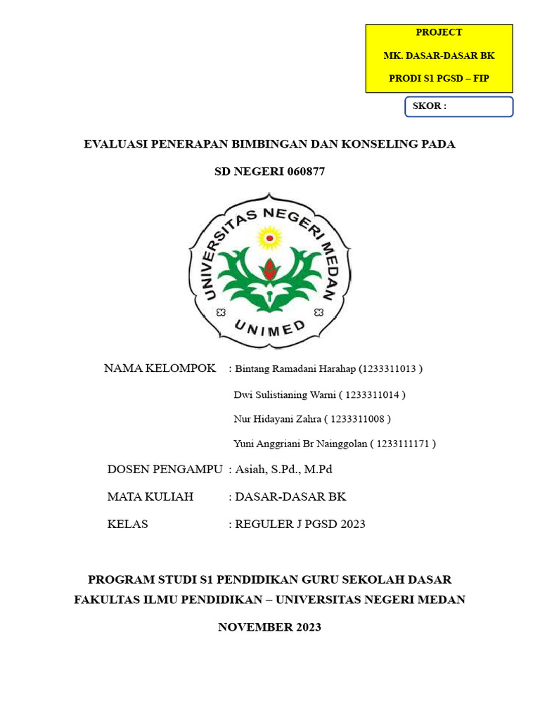 Project BK Kel 7 Sems.1 | PDF