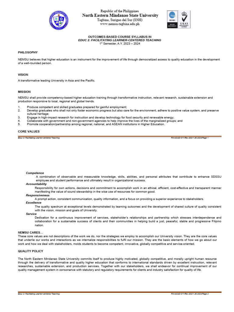 Educ 2 (BSED) - New Template | PDF | Learning | Differentiated Instruction