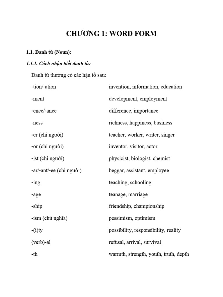 Word Form | PDF
