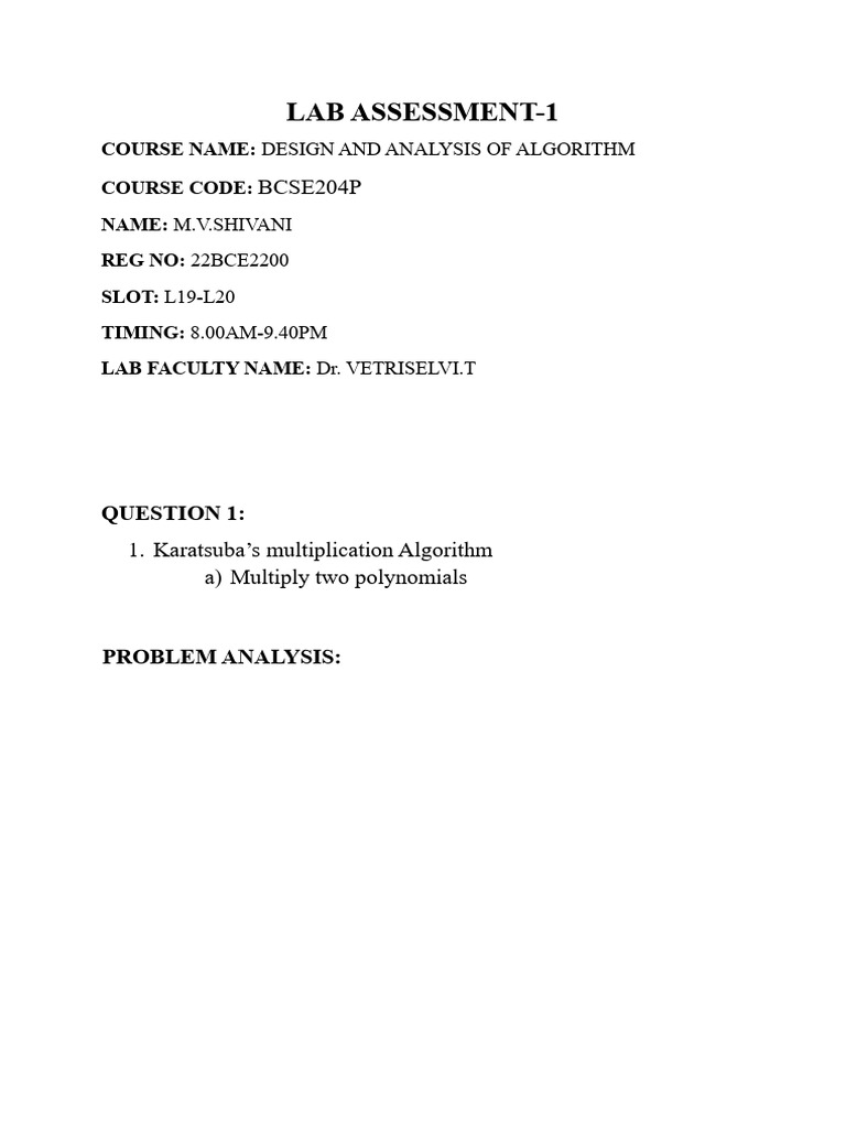 22BCE2200 | Download Free PDF | Time Complexity | Algorithms And Data Structures