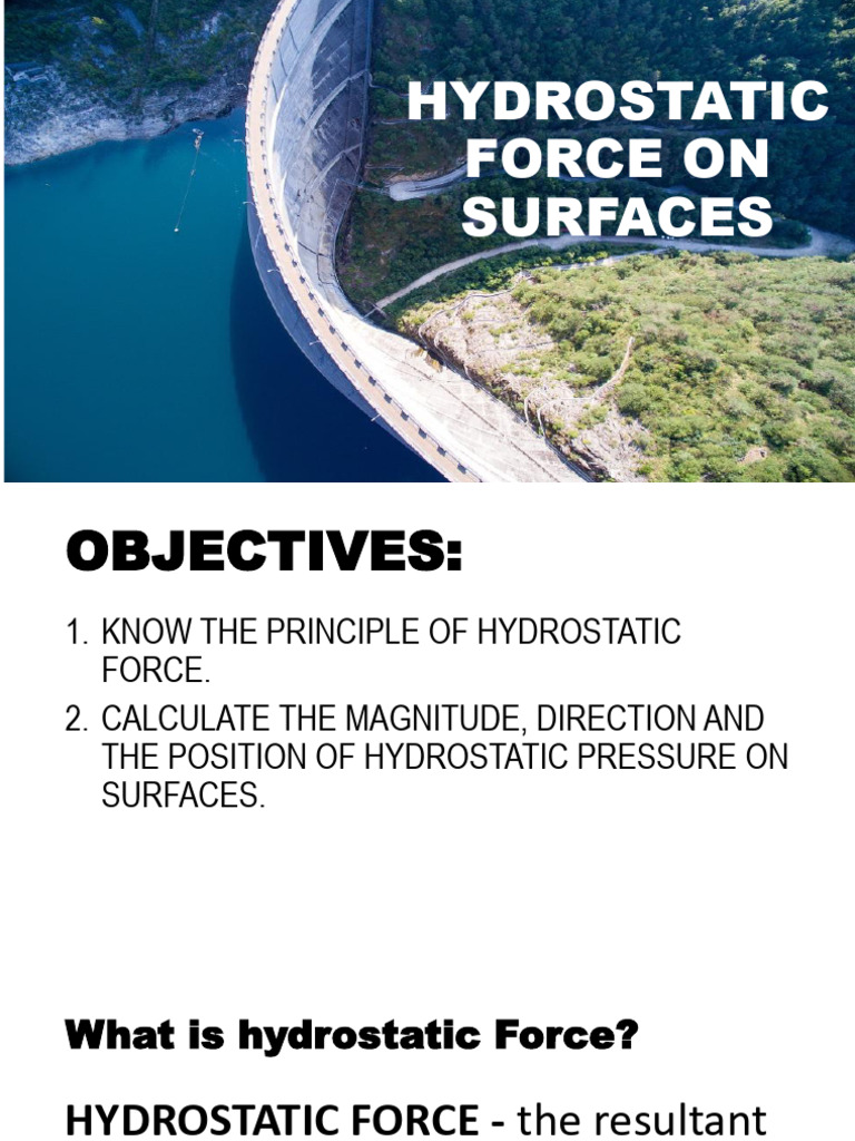 Hydrostatic Force on Plane Surfaces 2 | PDF | Pressure | Force