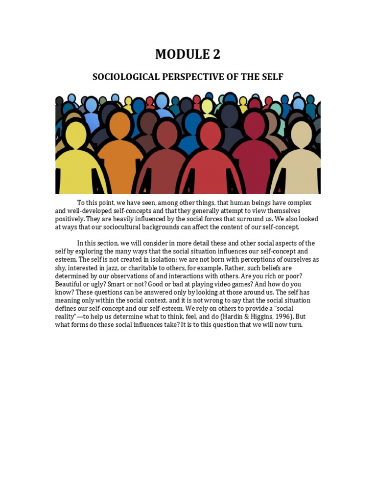 Sociological Anthropological Perspective | PDF | Self Concept ...