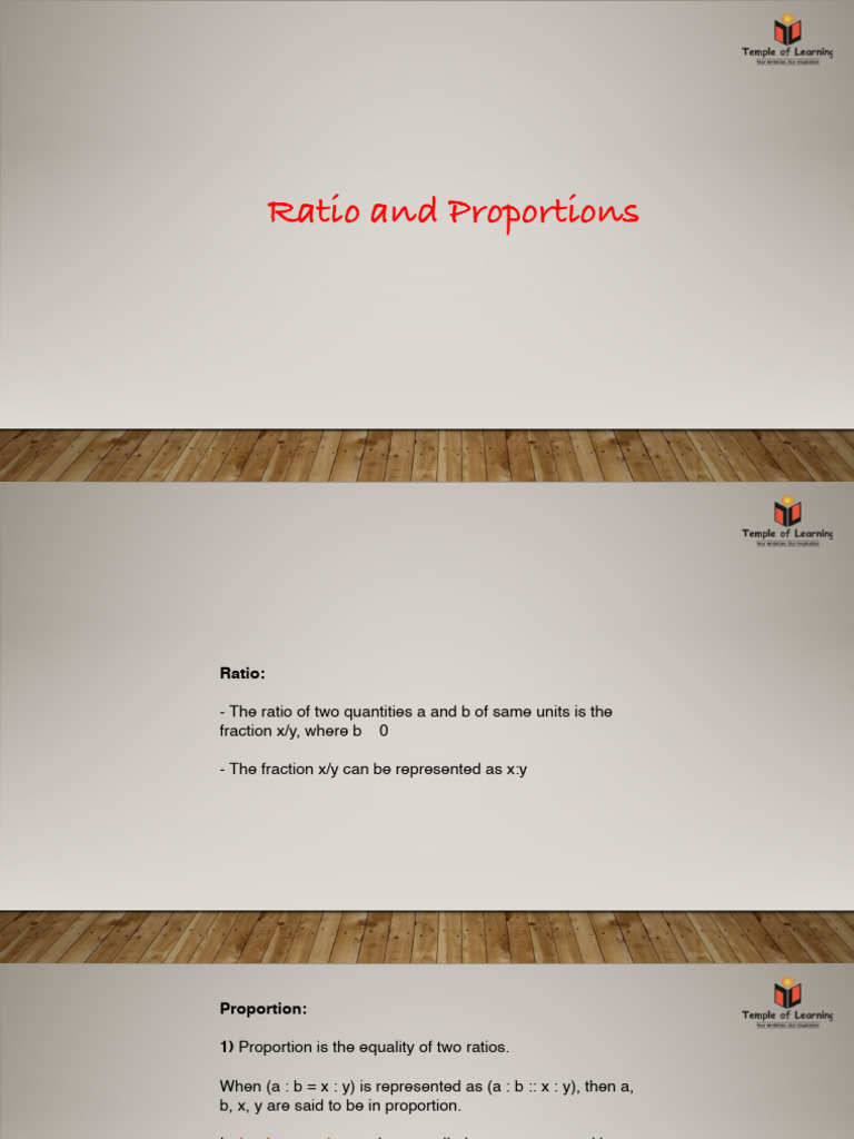 Ration Proportion Allegation New | PDF | Ratio | Prices