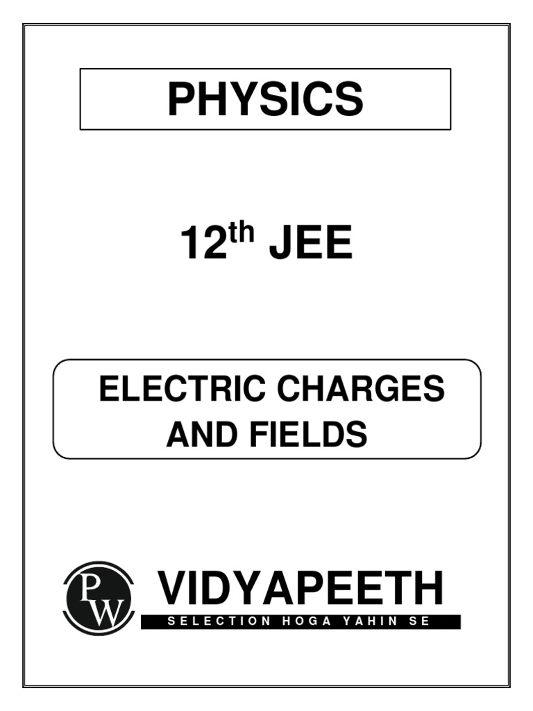 Electric Charges and Fields - DPPs | PDF | Electric Charge | Electron