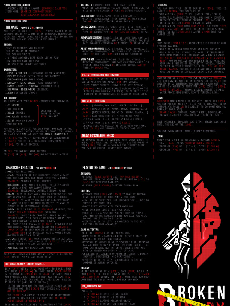 Broken Binary Critical Conditions Rules V1 | PDF | Cyborg