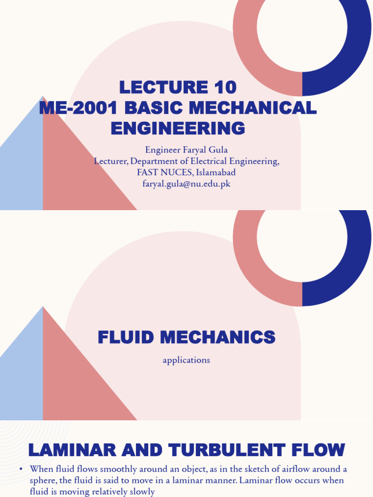 Lecture 10 | PDF | Reynolds Number | Drag (Physics)
