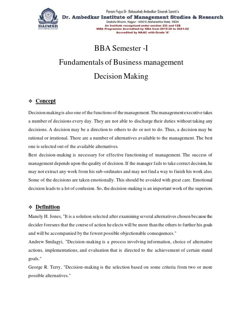 Unit 4 week 1 | PDF | Decision Making | Group Decision Making