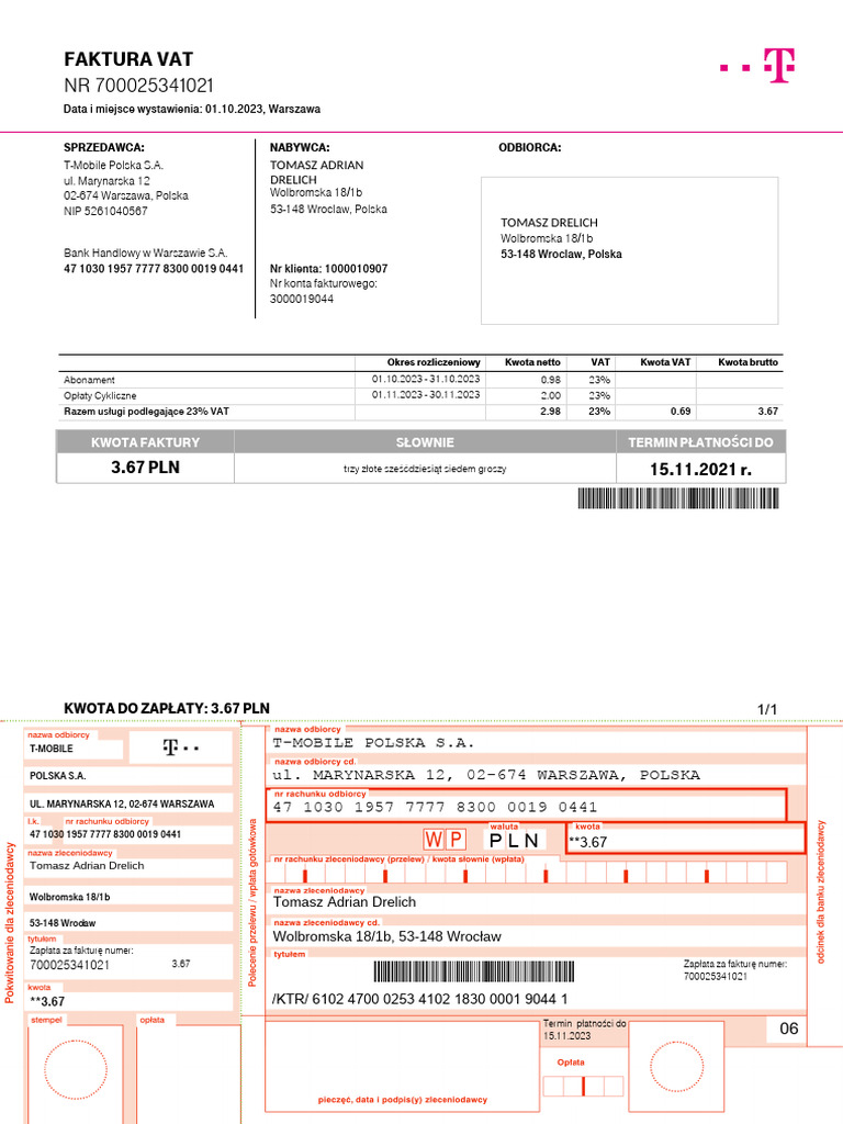 FAKTURA VAT NR Oryg | PDF