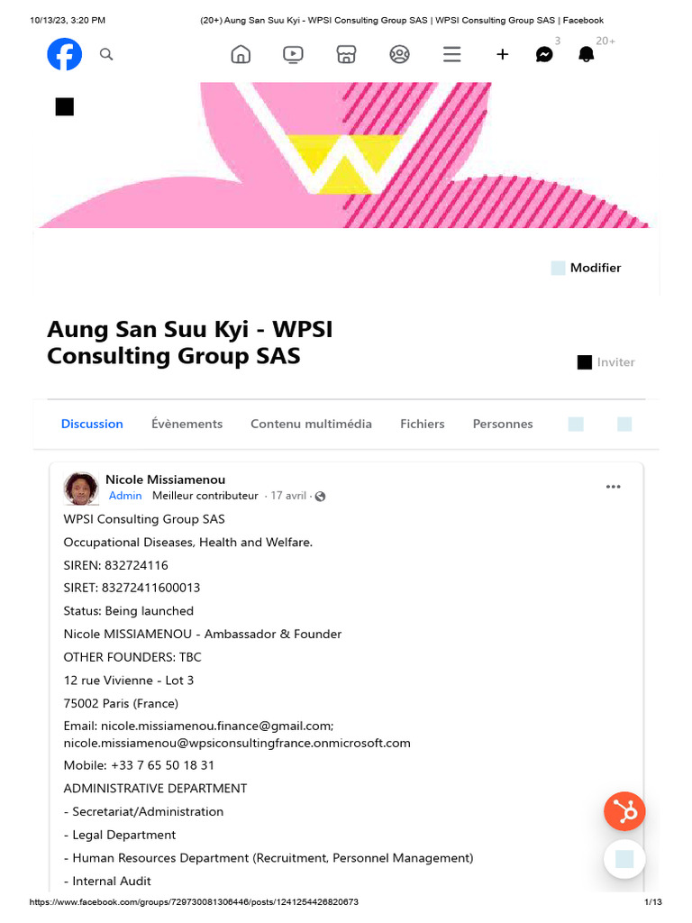 CNAM WPSI EProspection - 231013 - 5-1 - Organization Charts | PDF