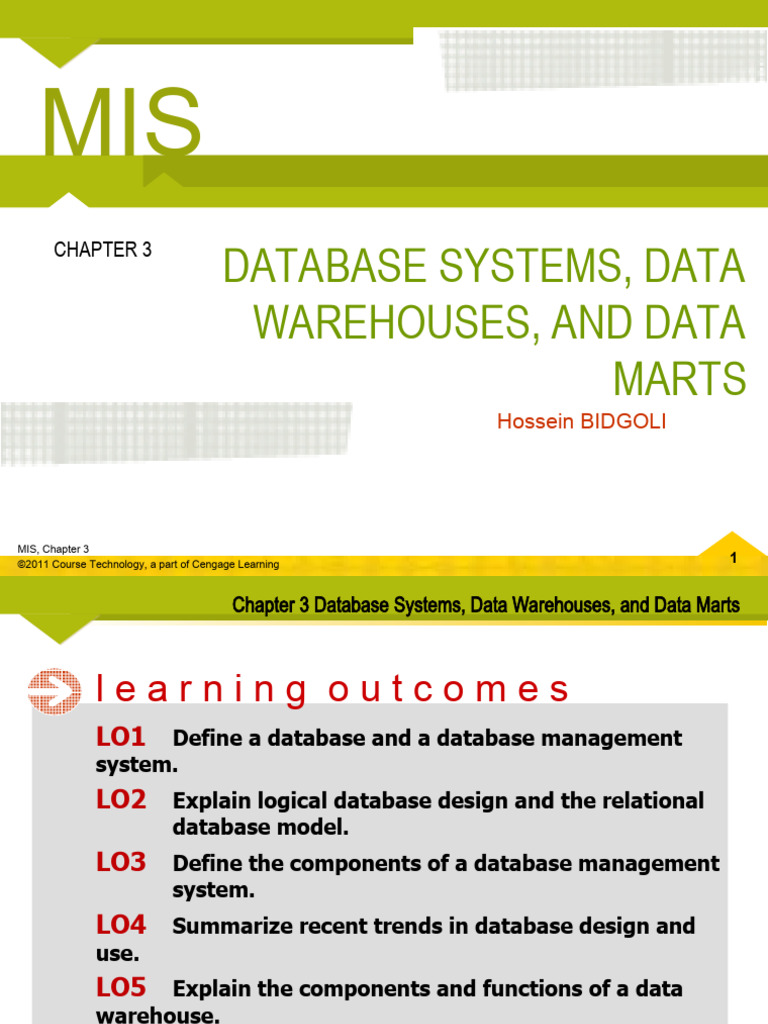 Bidgoli ch3 | PDF | Data Warehouse | Databases