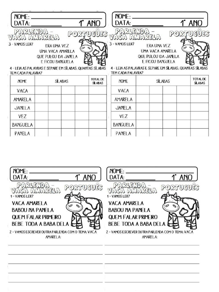 Parlenda vaca amarela | PDF