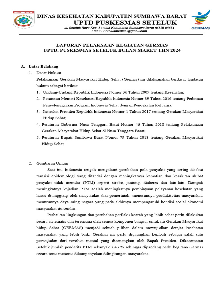Laporan Germas 2023 | PDF