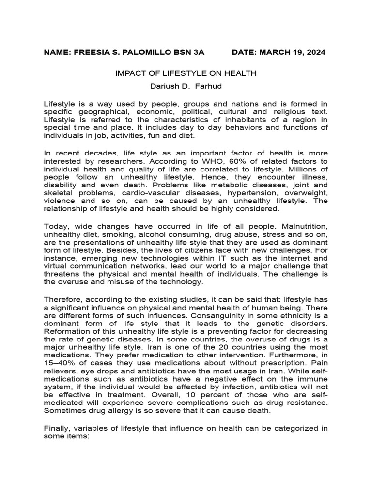 Article Reflection | PDF | Substance Abuse | Diseases And Disorders